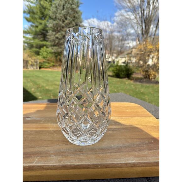 Waterford | Accents | Waterford Crystal 9 Flower Vase Diamond Cross Cut ...